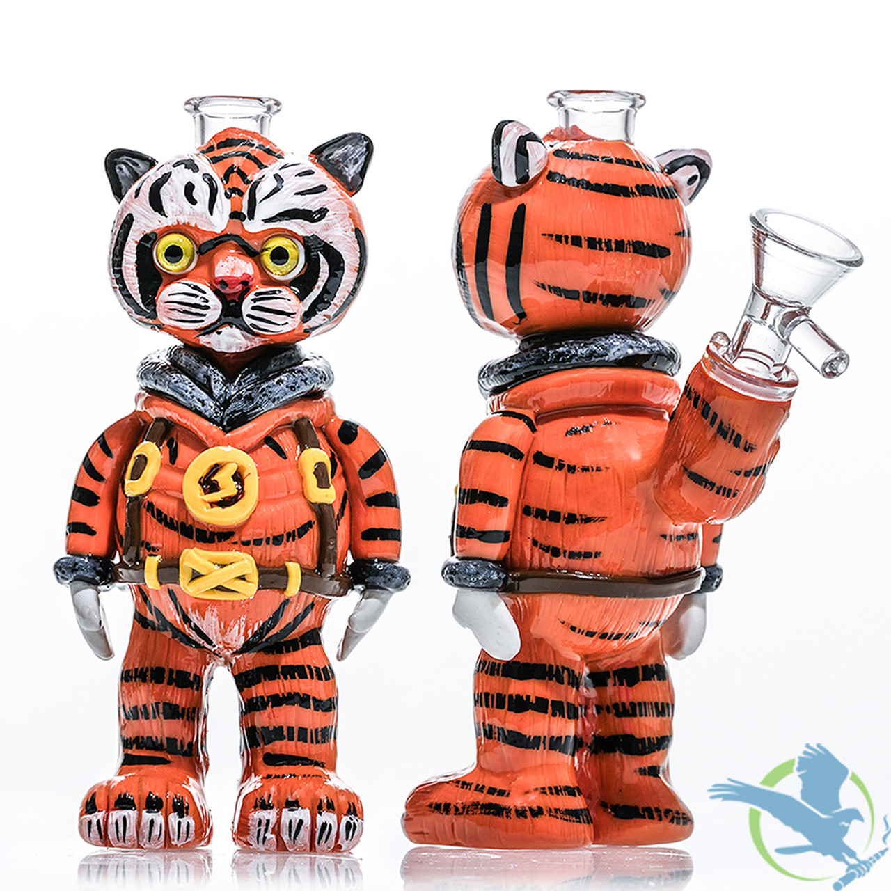 Shadow Glass Water Pipe Tiger Shape Bong Style