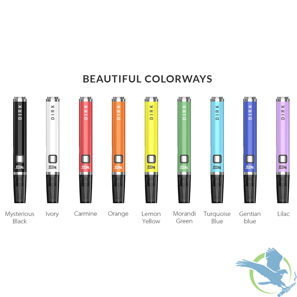 Yocan Dirk 400mAh VV Ceramic Dabbing Knife Kit - Display of 9