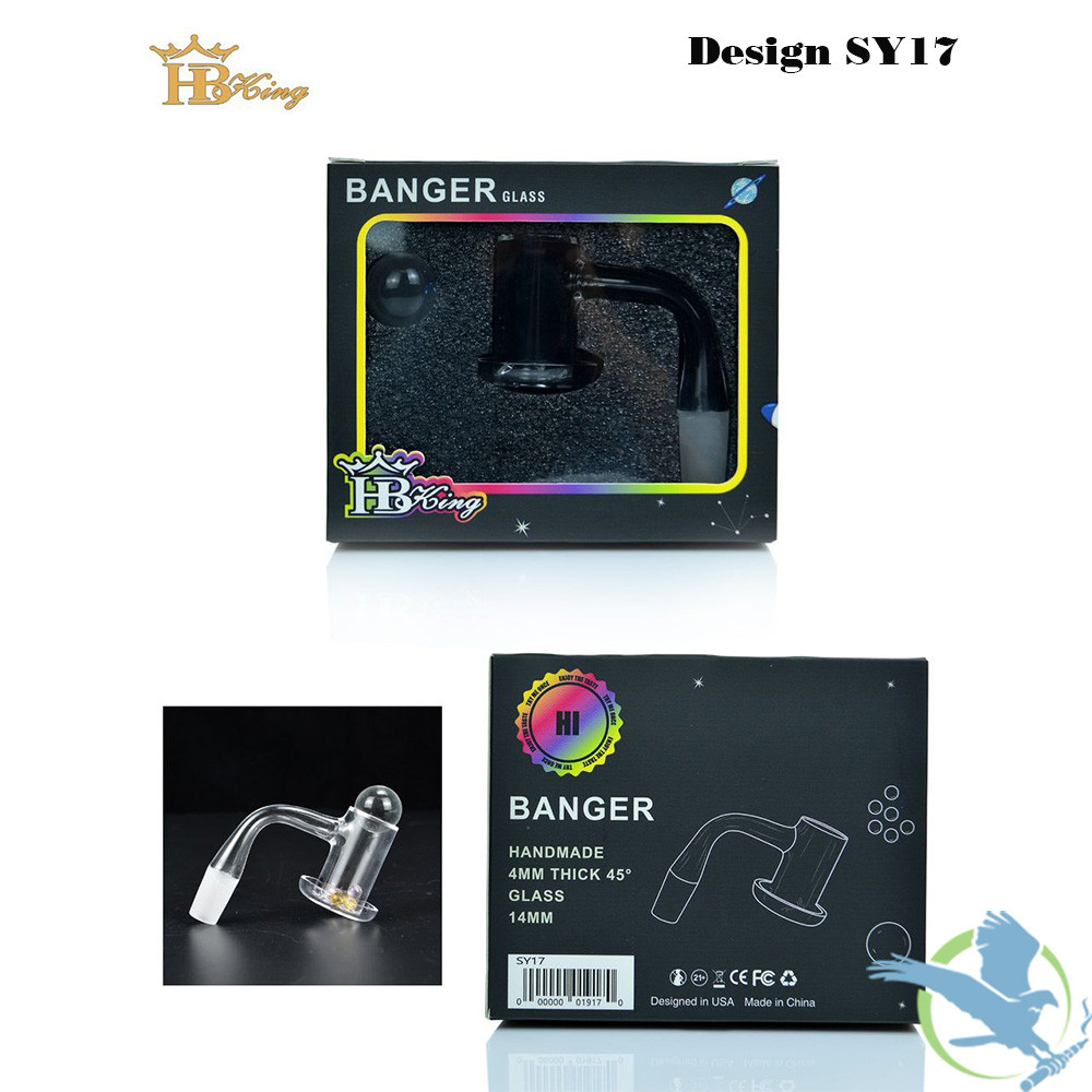 HB King Banger Glass With Frosted Joint - 45 Degree