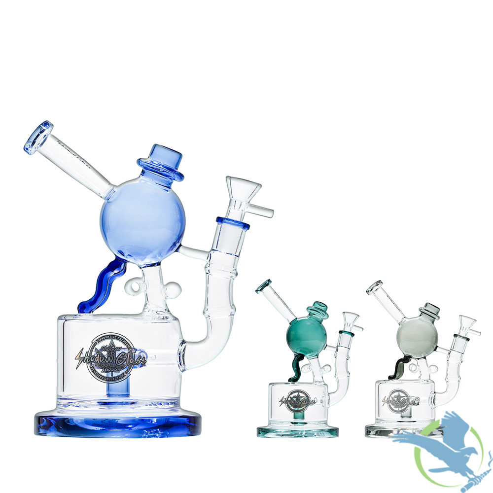 Shadow Glass Dancing Water Pipe Recycler With Sprinkler Perc