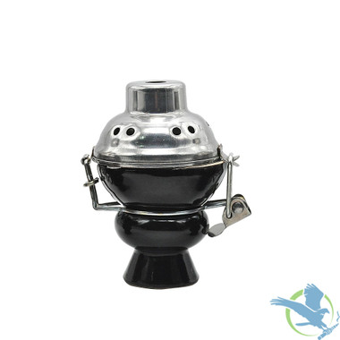 Zebra Smoke Wind Cover Bowl [PA-3] | Hookah | Midwest Distribution
