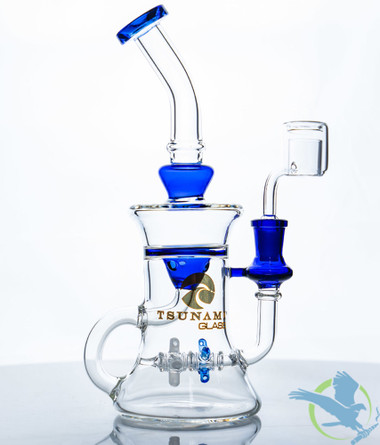 Tsunami Glass Water Pipe Concentrate Recycler Rig With Propeller Perc ...