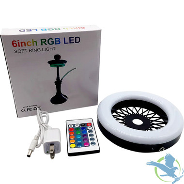 Hoop Under Hookah Tray 6 Inch RGB LED Soft Ring Light