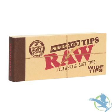 RAW Perforated Tips - Natural Slow Burning Hemp And Cotton Tips
