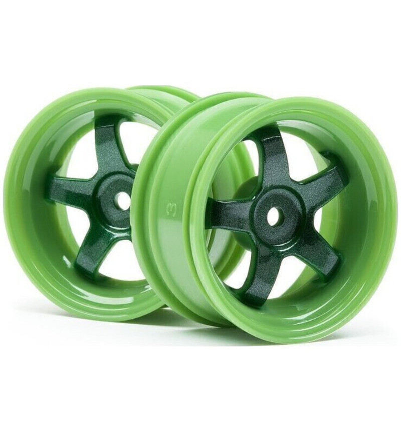 HPI Work Meister S1 Wheel Green 3mm Offset (2) HPI111090 - RC Express
