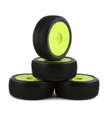 TZO Tires 202 1/8 Buggy Pre-Glued Tire Set (Yellow) (4) (Soft) TZO ...