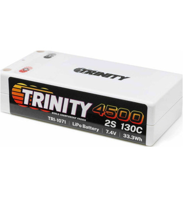 Trinity 4500mah 2S 7.4V 130C Shorty Battery 5mm Bullets TRI-1071 - RC ...