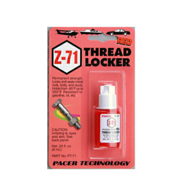 Pacer Technology Zap Z-71 Red Thread Lock .20 oz PAAPT71 - RC Express