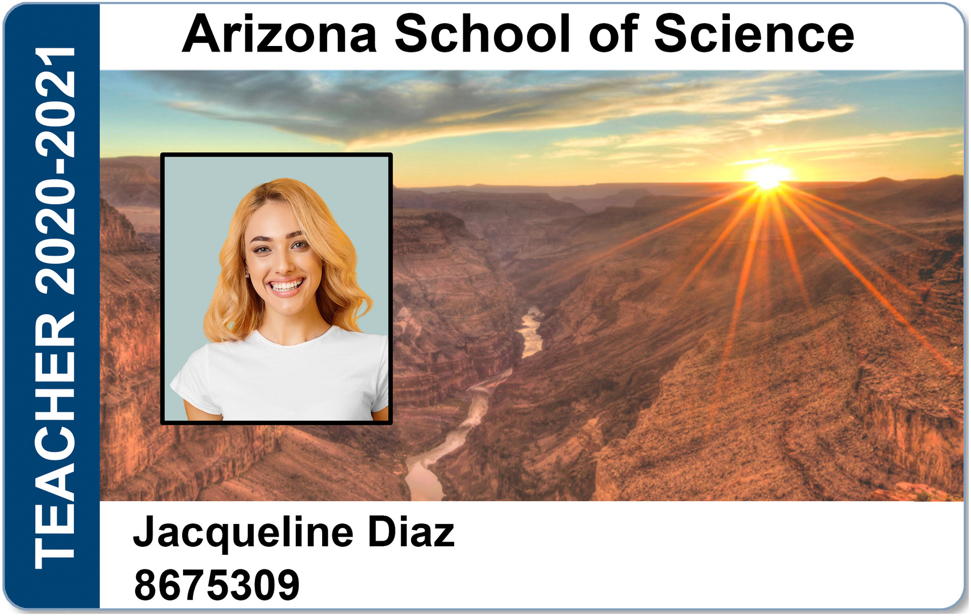 Teacher/Staff Custom High Quality Photo ID Card