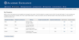 Grade Reporting System with Transcripts