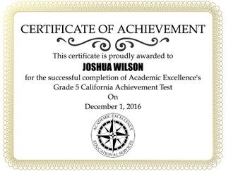 Complete PAPER California Achievement Test