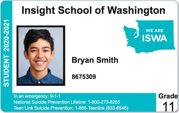 Stride/K12 Custom High Quality Student Photo ID Card