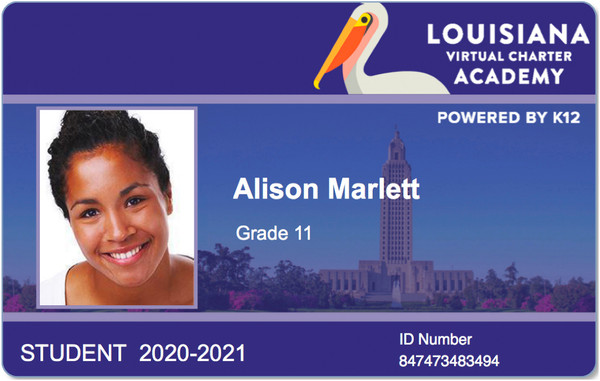 Stride/K12 Custom High Quality Student Photo ID Card