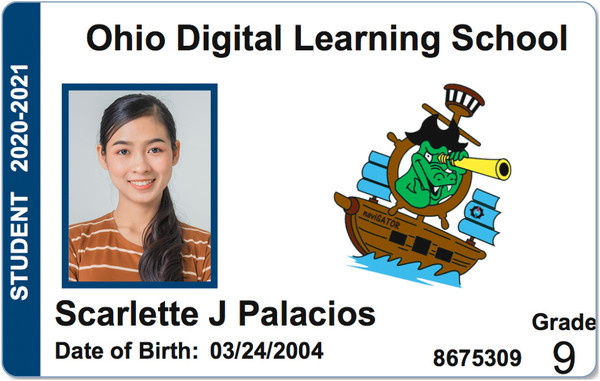 Stride/K12 Custom High Quality Student Photo ID Card