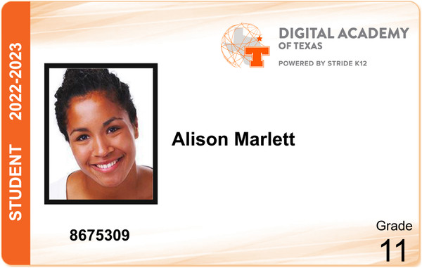 Stride/K12 Custom High Quality Student Photo ID Card
