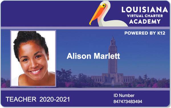 Stride/K12 Custom High Quality Staff Photo ID Card