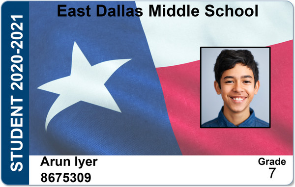Student Custom High Quality Photo ID Card