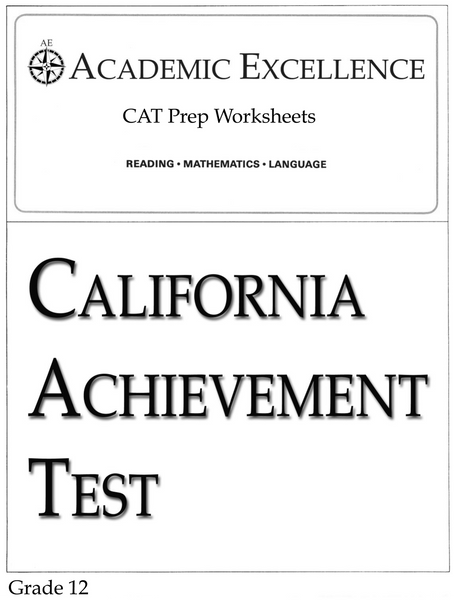 CAT Prep Pack and Study Guide: Grade 12 - PDF Download