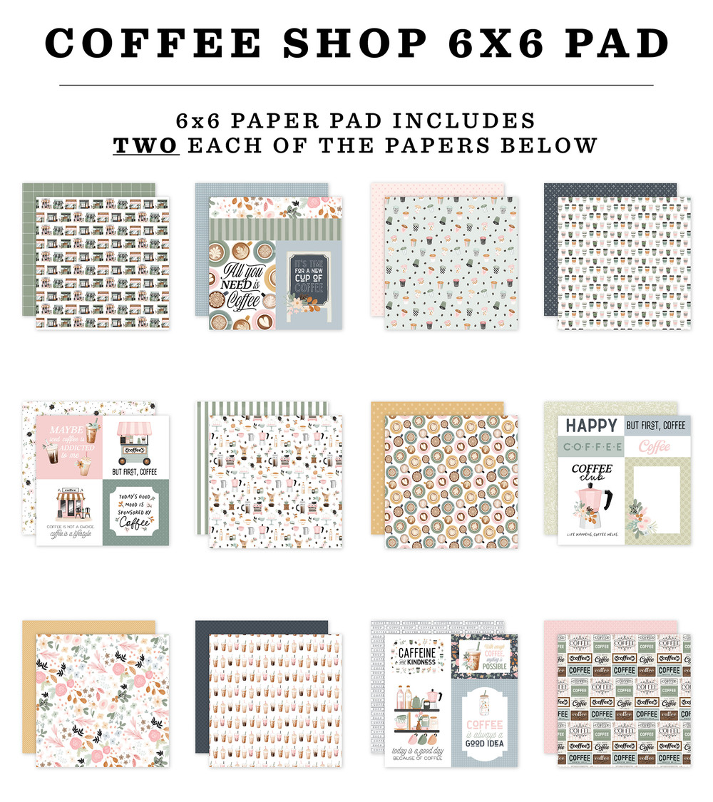 Coffee Shop 6x6 Paper Pad - Echo Park Paper Co