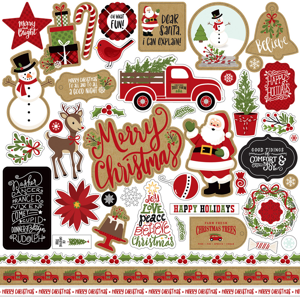Celebrate Christmas Sticker Sheet - Echo Park Paper Co