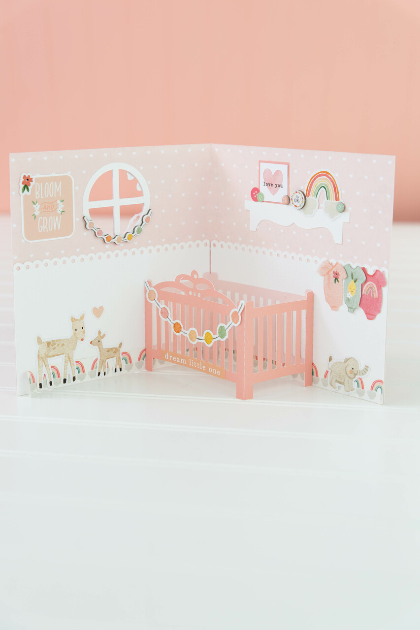 Welcome Baby Girl Element Sticker - Echo Park Paper Co