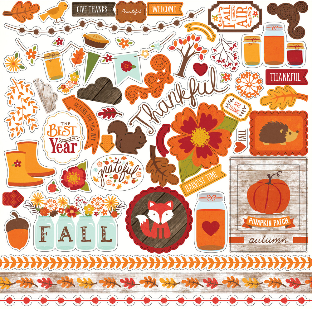 The Story of Fall Element Sticker Sheet - Echo Park Paper Co