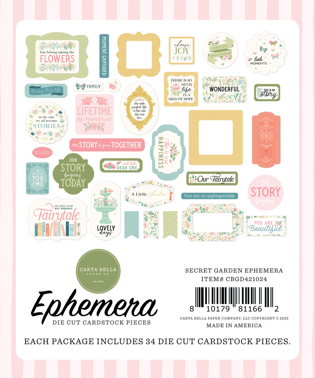 Secret Garden Ephemera - Echo Park Paper Co