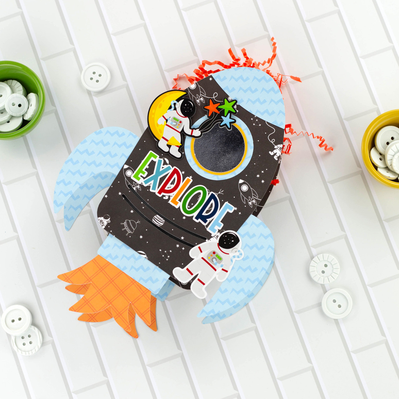 Blast Off Rocket Ship Gift Box Digital Instructions - Echo Park Paper Co