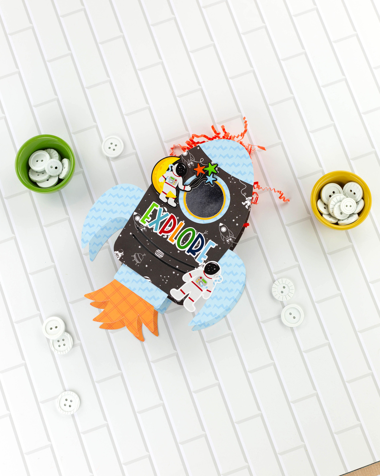 Blast Off Rocket Ship Gift Box Digital Instructions - Echo Park Paper Co