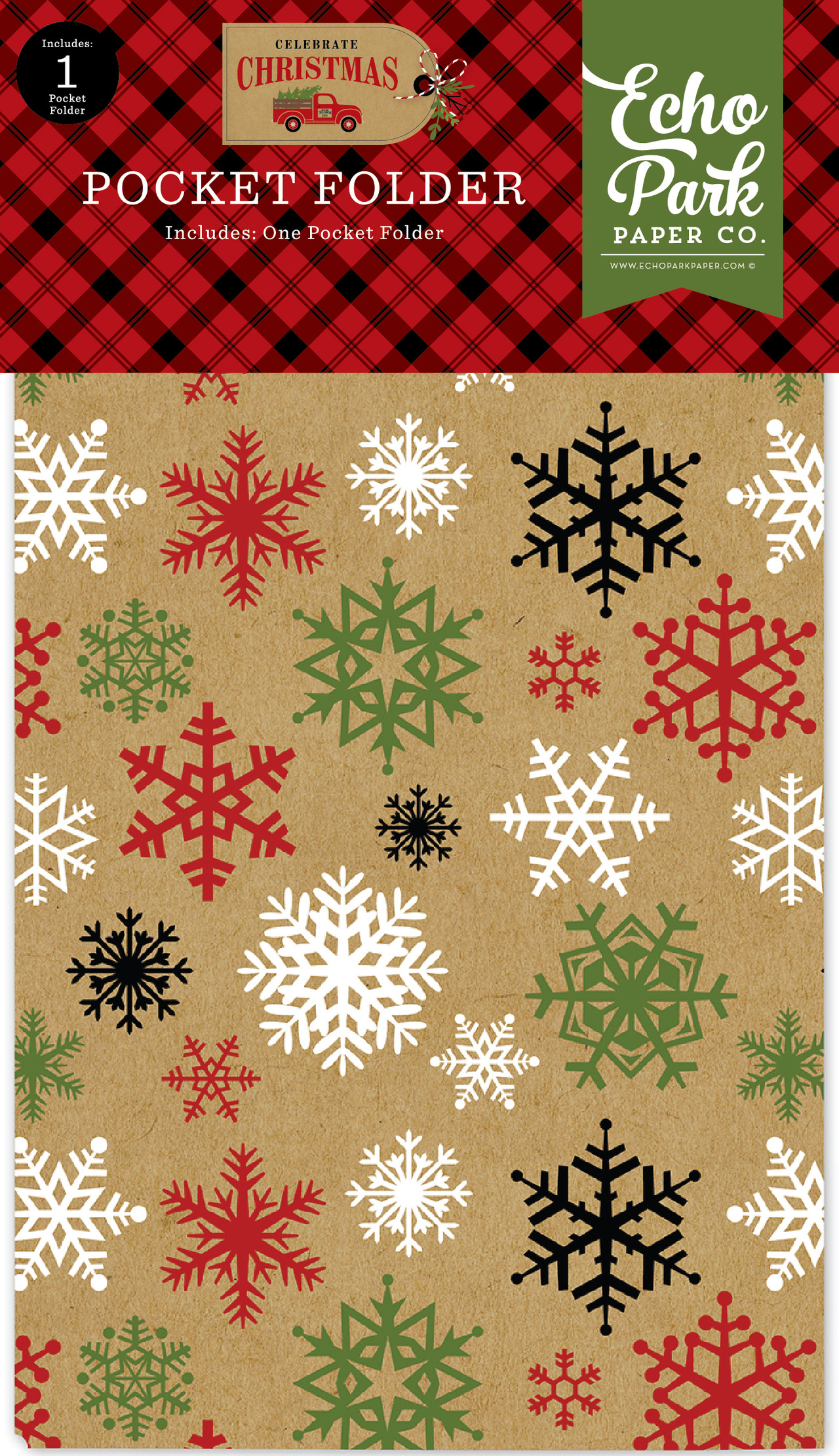 Celebrate Christmas Travelers Notebook Pocket Folder Insert - Echo Park ...