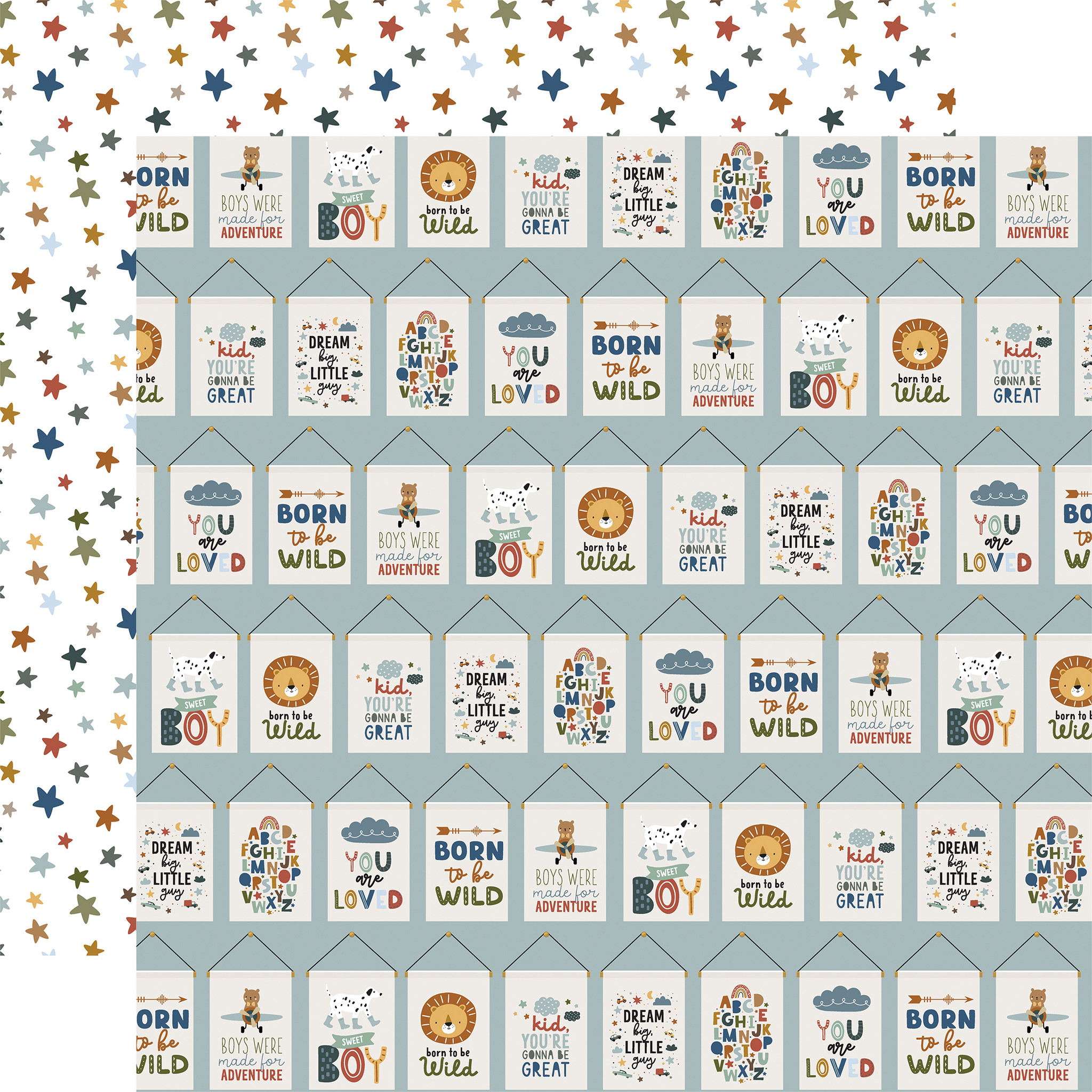 Dream Big Little Boy: You Are Loved 12x12 Patterned Paper - Echo Park ...