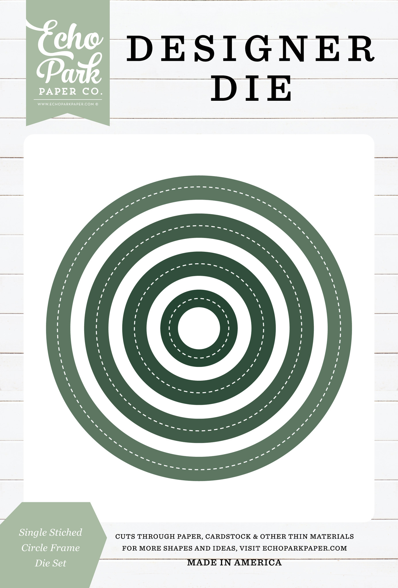 Single Stitched Circle Frame Large Die Set - Echo Park Paper Co