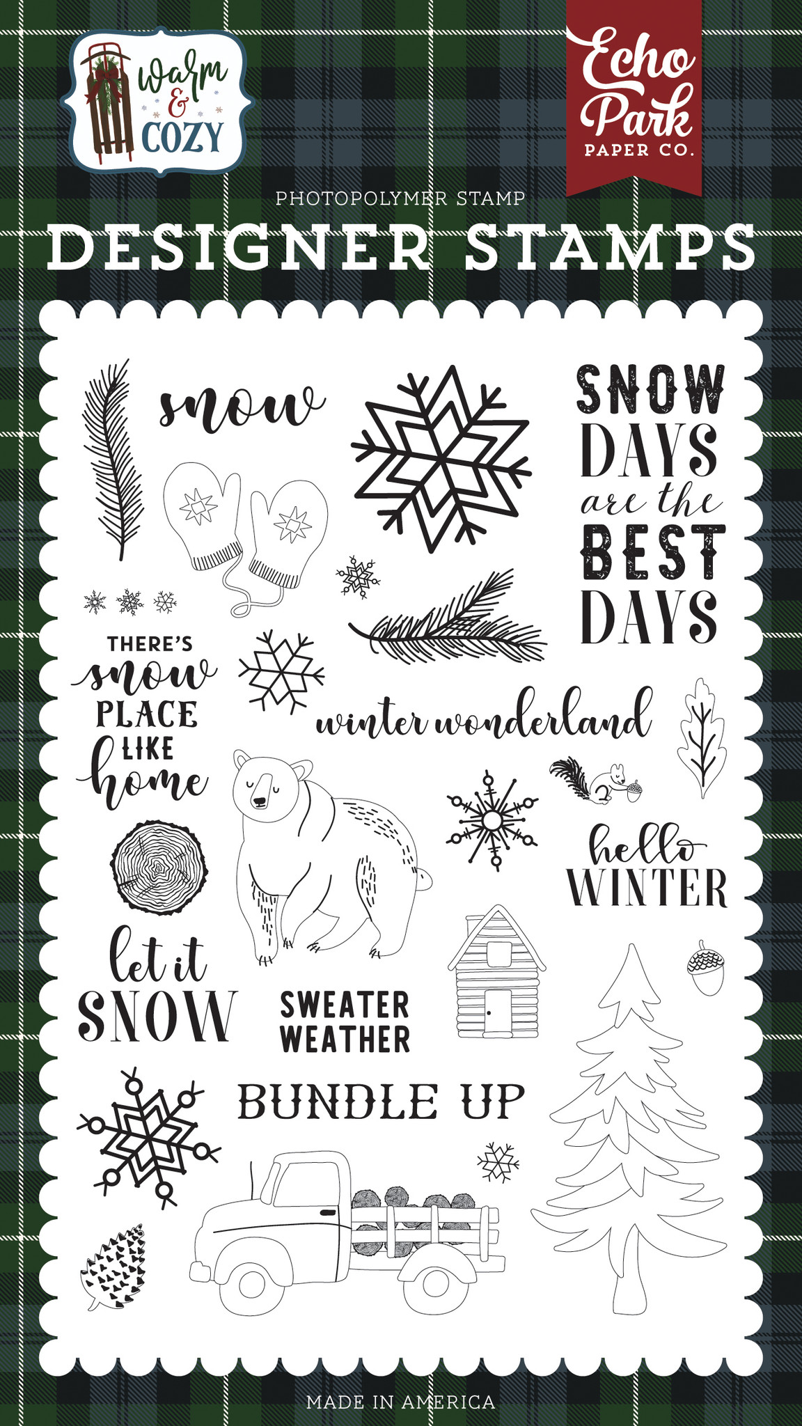 Warm & Cozy: Snow Days Stamp Set - Echo Park Paper Co