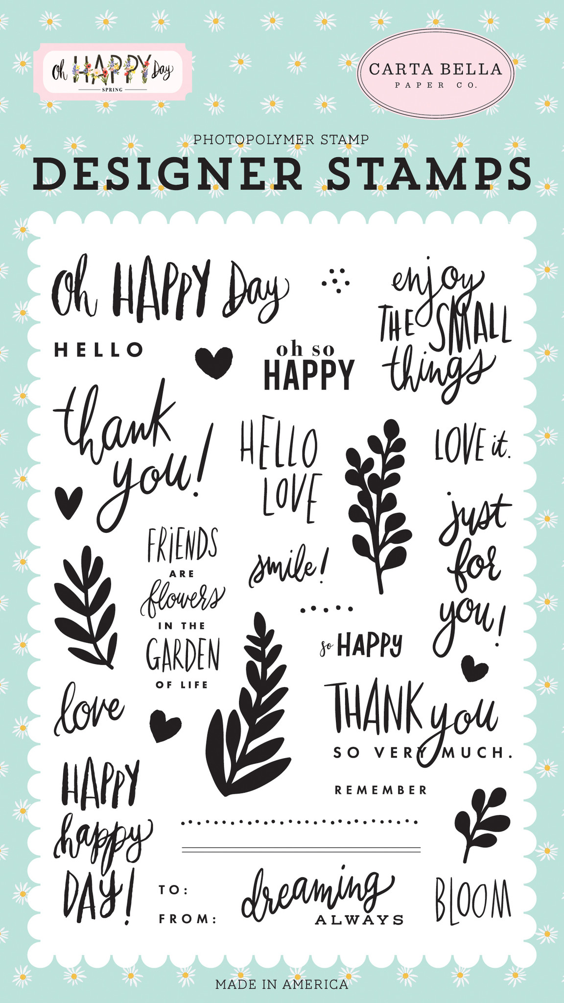 Oh Happy Day: Happy Happy Day 4x6 Stamp Set - Echo Park Paper Co