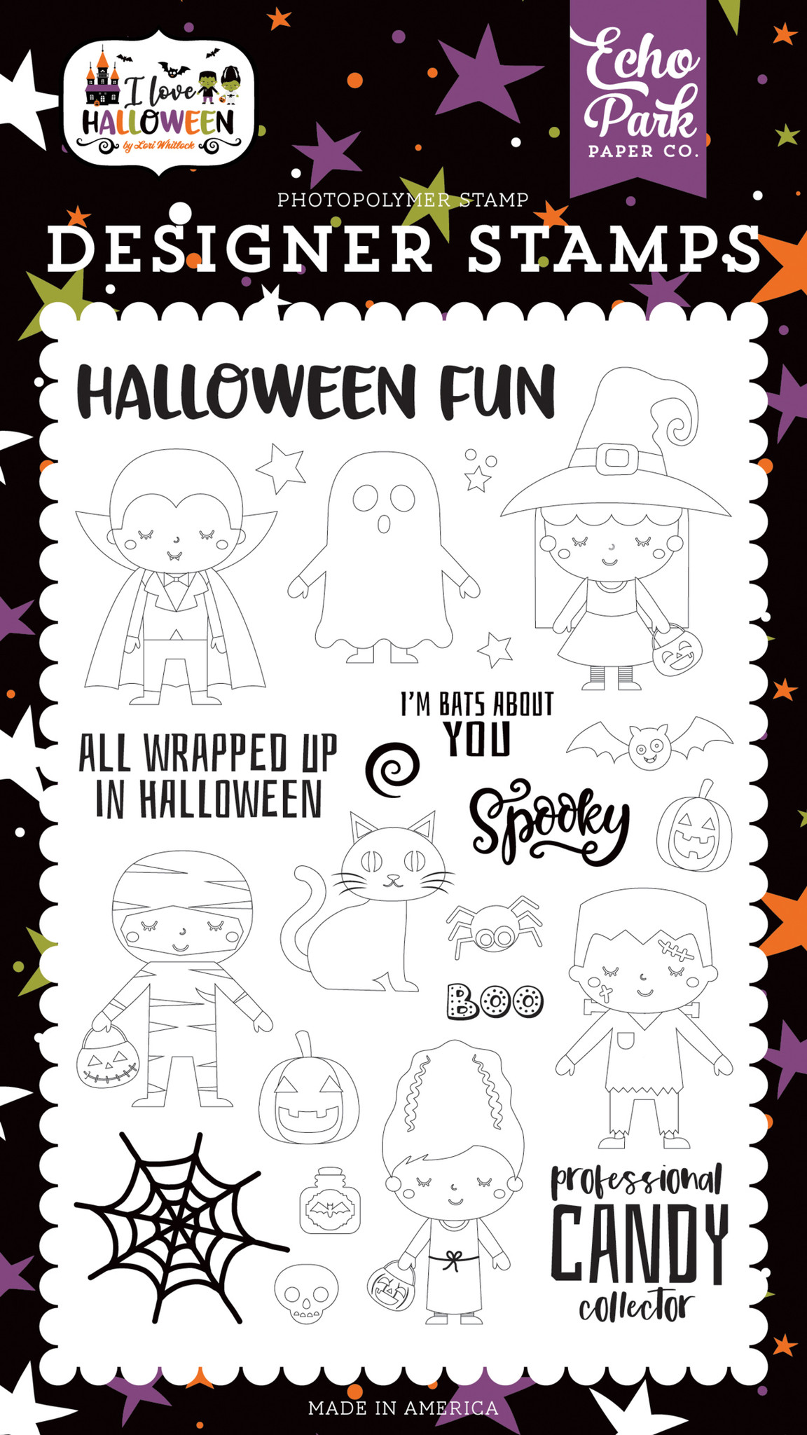 I Love Halloween: Too Cute To Spook Stamp Set - Echo Park Paper Co