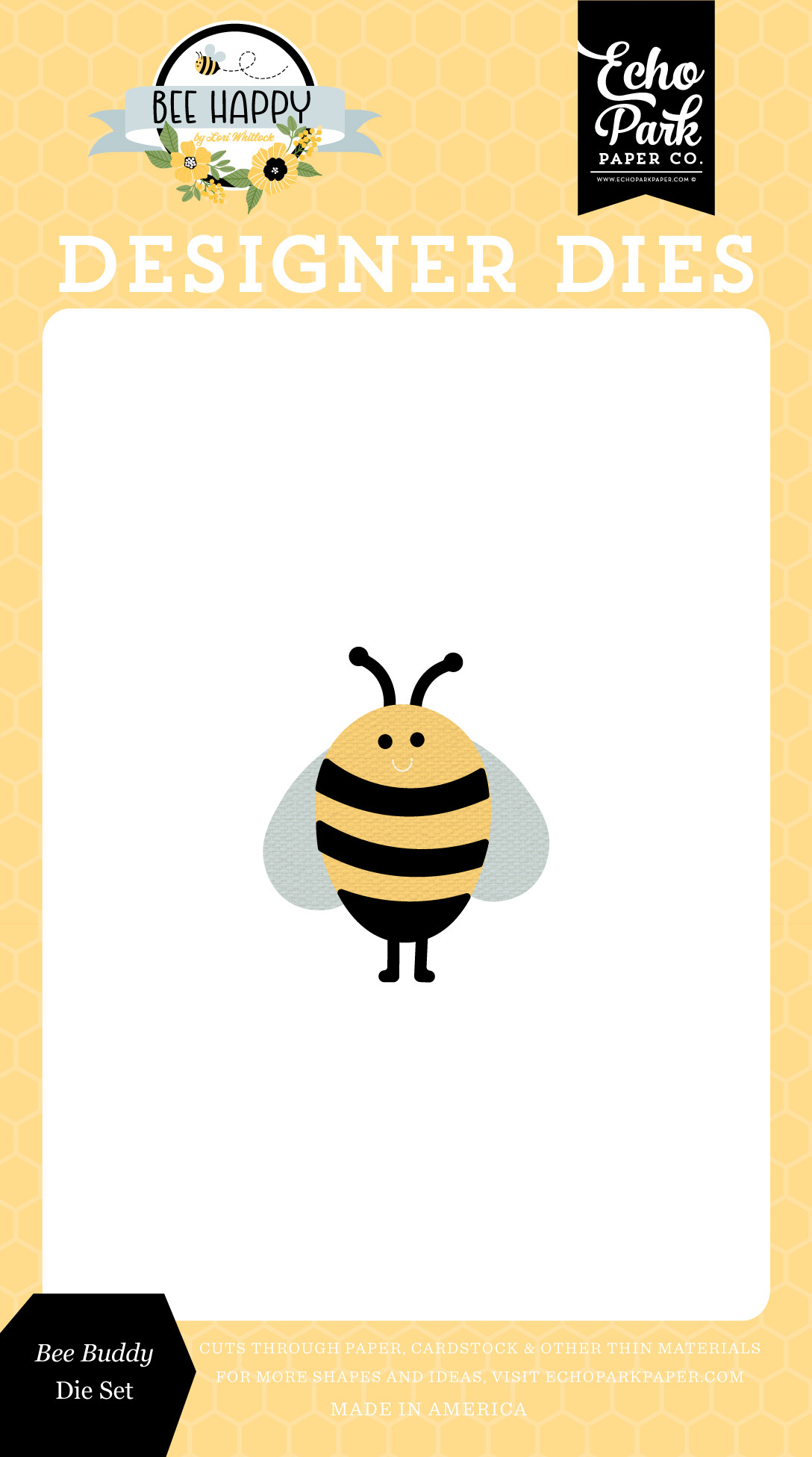 Bee Happy: Bee Buddy Small Die Set - Echo Park Paper Co