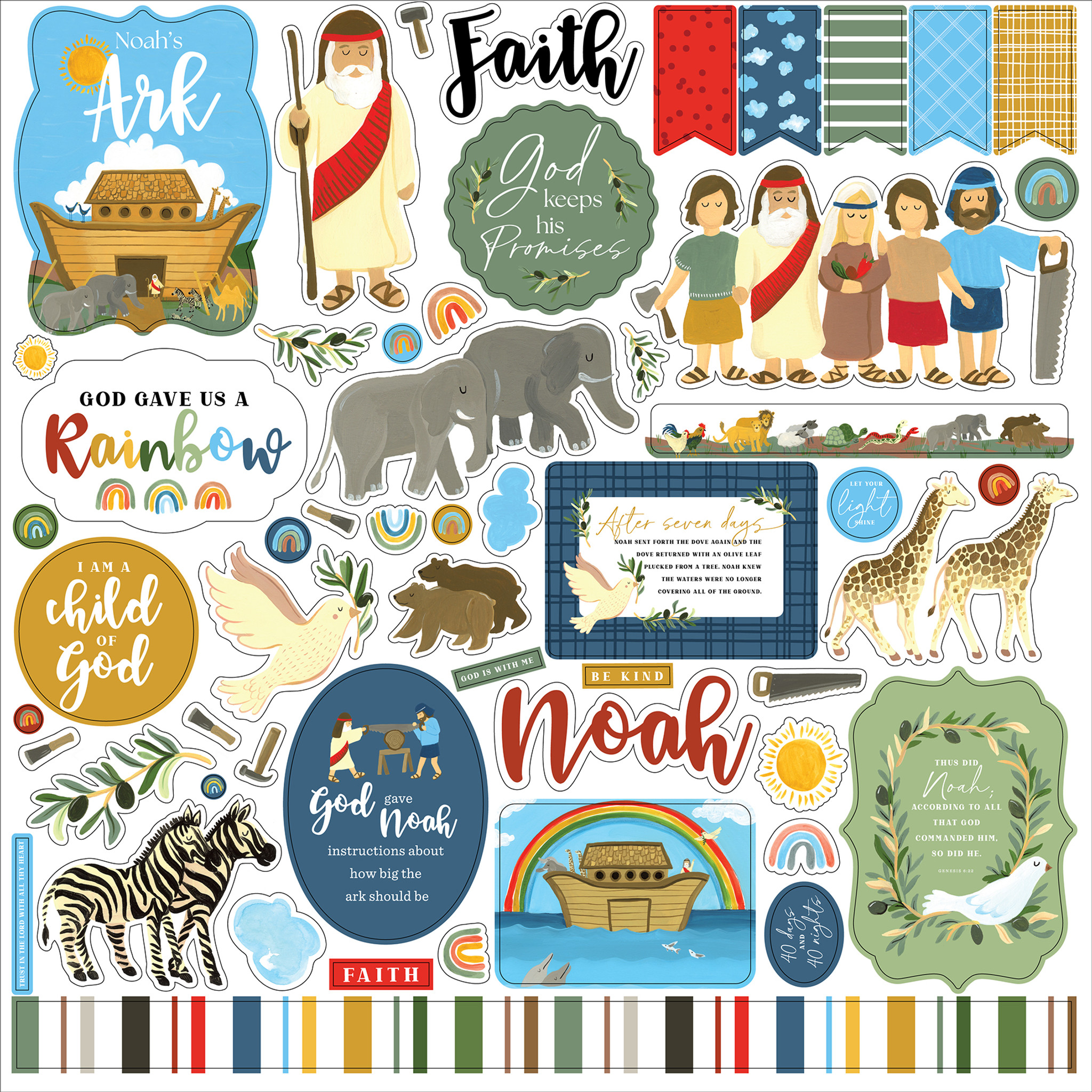 Bible Stories: Noah's Ark Element Sticker - Echo Park Paper Co. Bible Stories: Noah's Ark Element Sticker - Echo Park Paper Co.