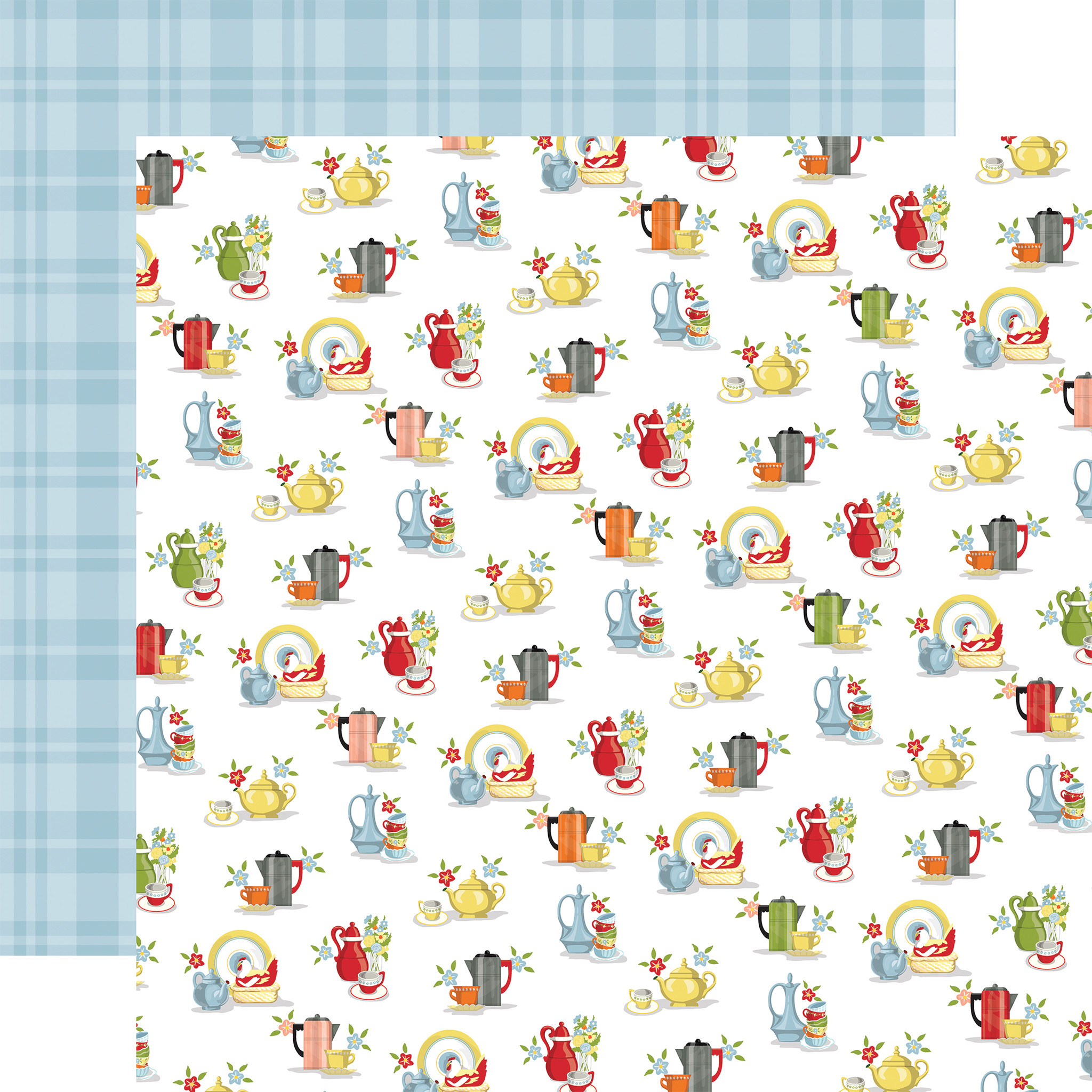 Farmhouse Living: Country Kitchen 12x12 Patterned Paper - Echo Park ...