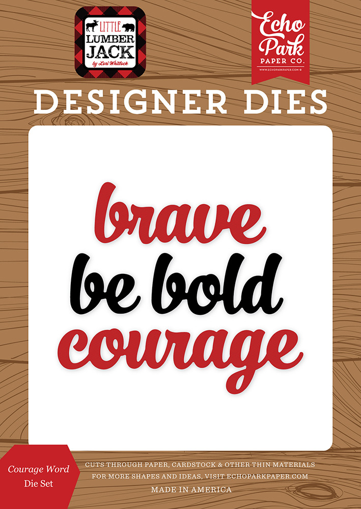 Little Lumberjack: Courage Word Medium Die Set - Echo Park Paper Co