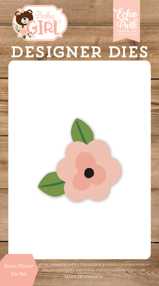 Baby Girl: Sweet Flower Small Die Set - Echo Park Paper Co