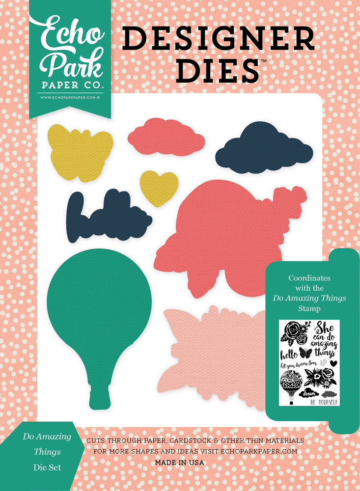 Just Be You: Do Amazing Things Medium Die Set - Echo Park Paper Co