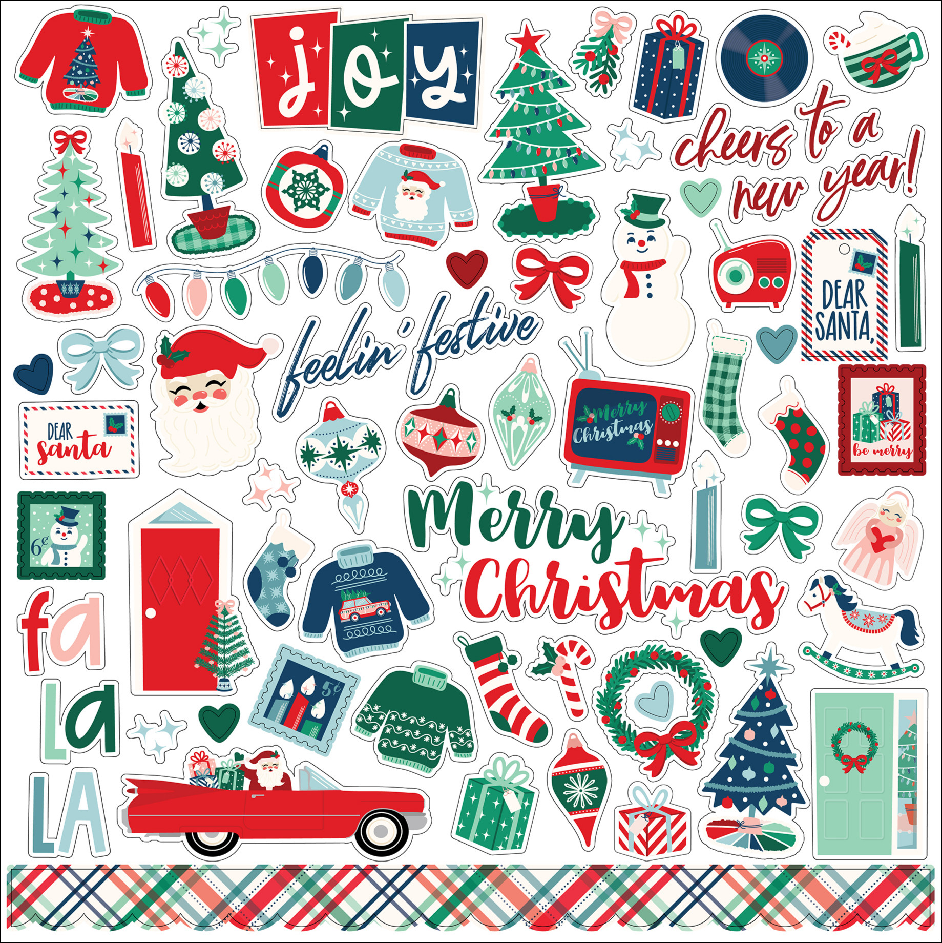 Happy Holidays Element Sticker - Echo Park Paper Co