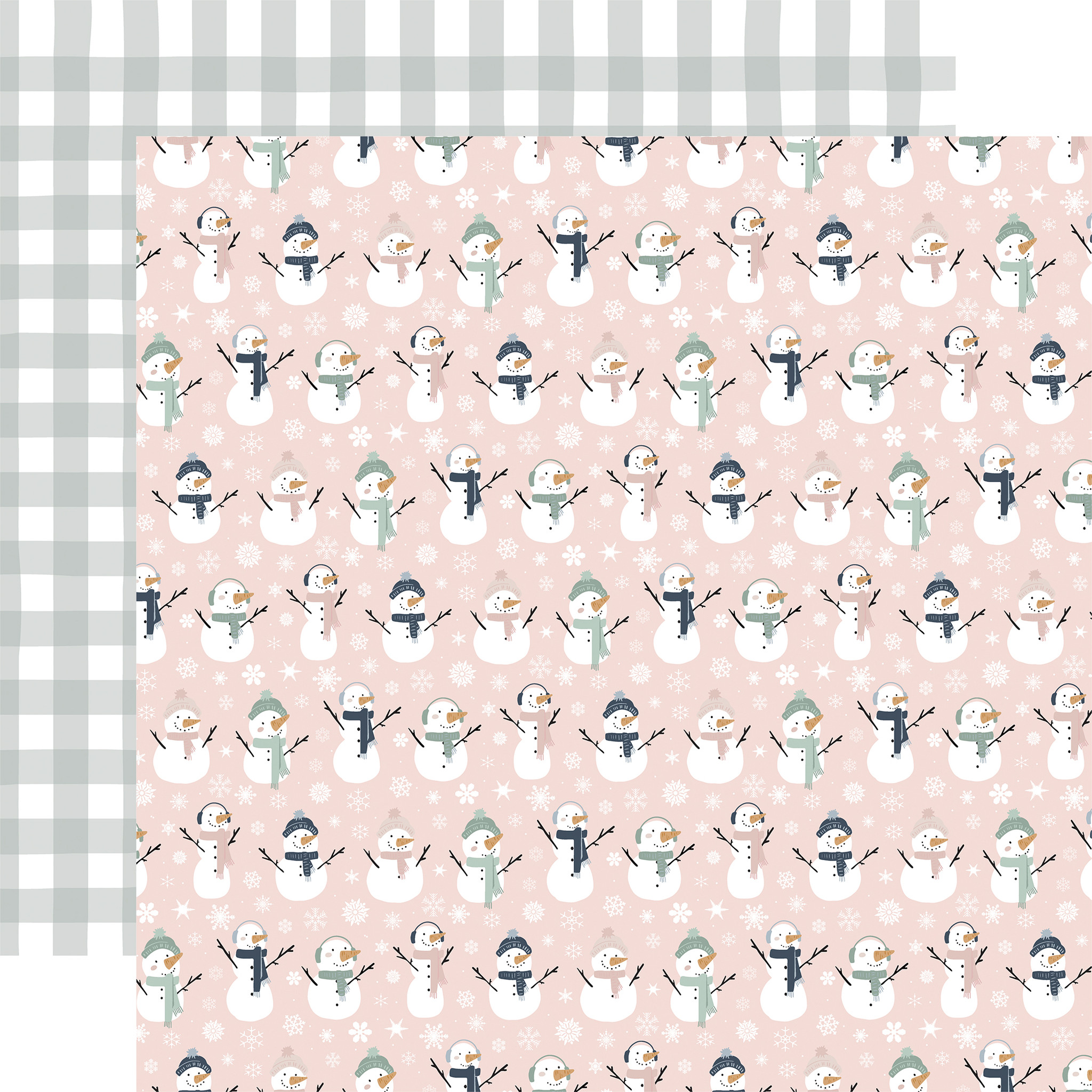 Winterland: Snowmen Friends 12x12 Patterned Paper - Echo Park Paper Co