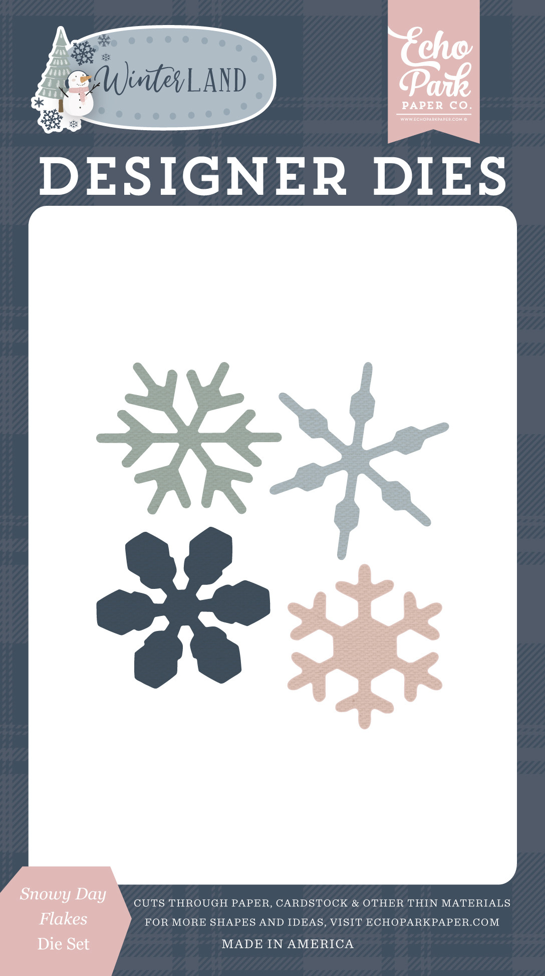 Winterland: Snowy Day Flakes Small Die Set - Echo Park Paper Co