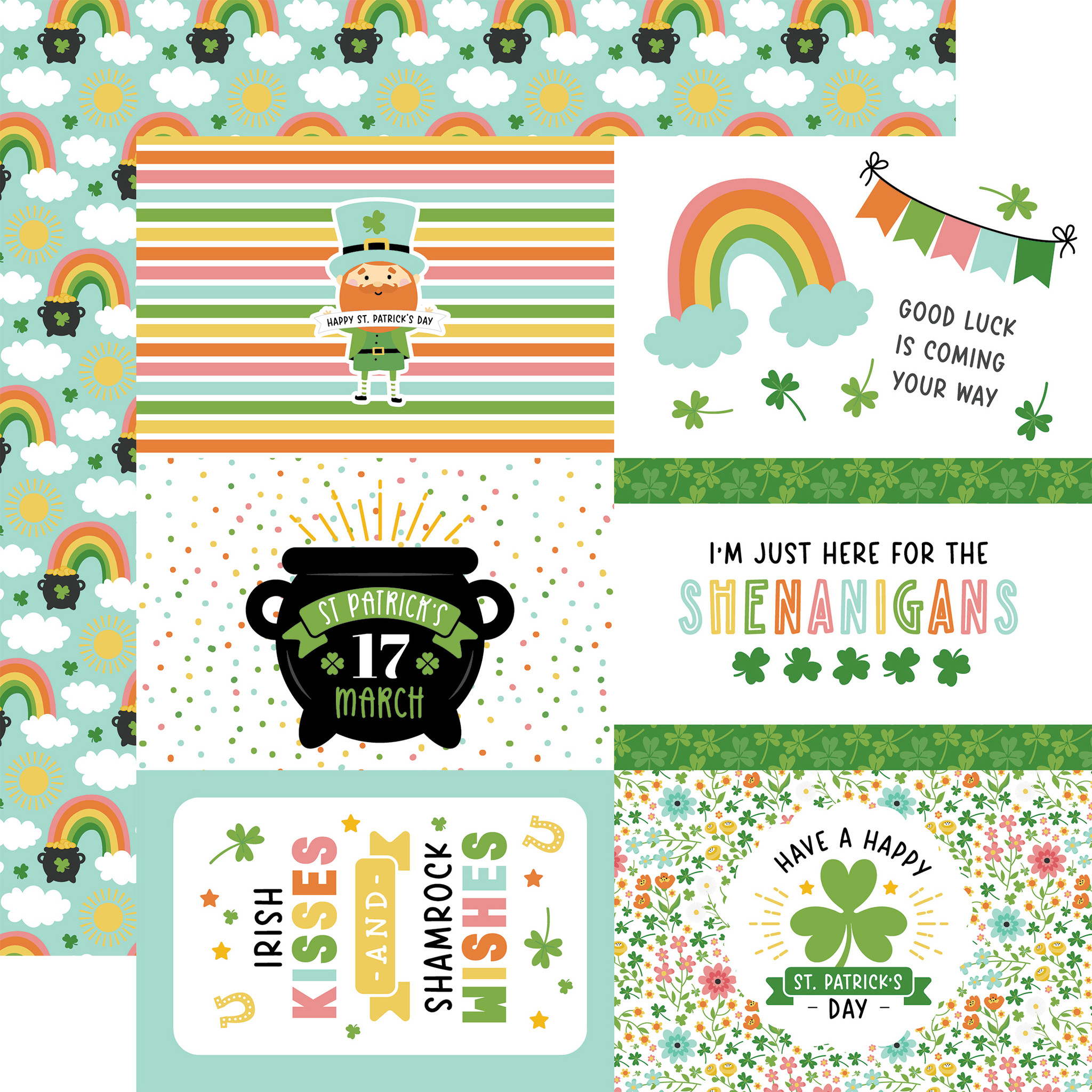 Happy St. Patrick's Day: 6x4 Journaling Cards 12x12 Patterned Paper ...