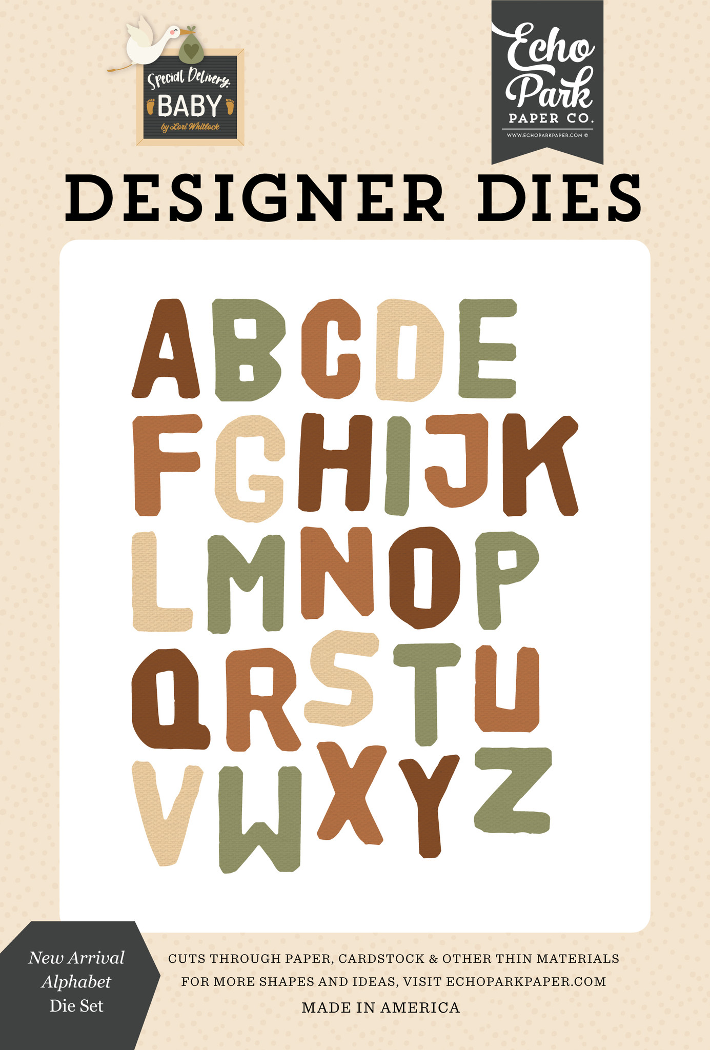 Special Delivery Baby: New Arrival Alphabet Large Die Set - Echo Park ...