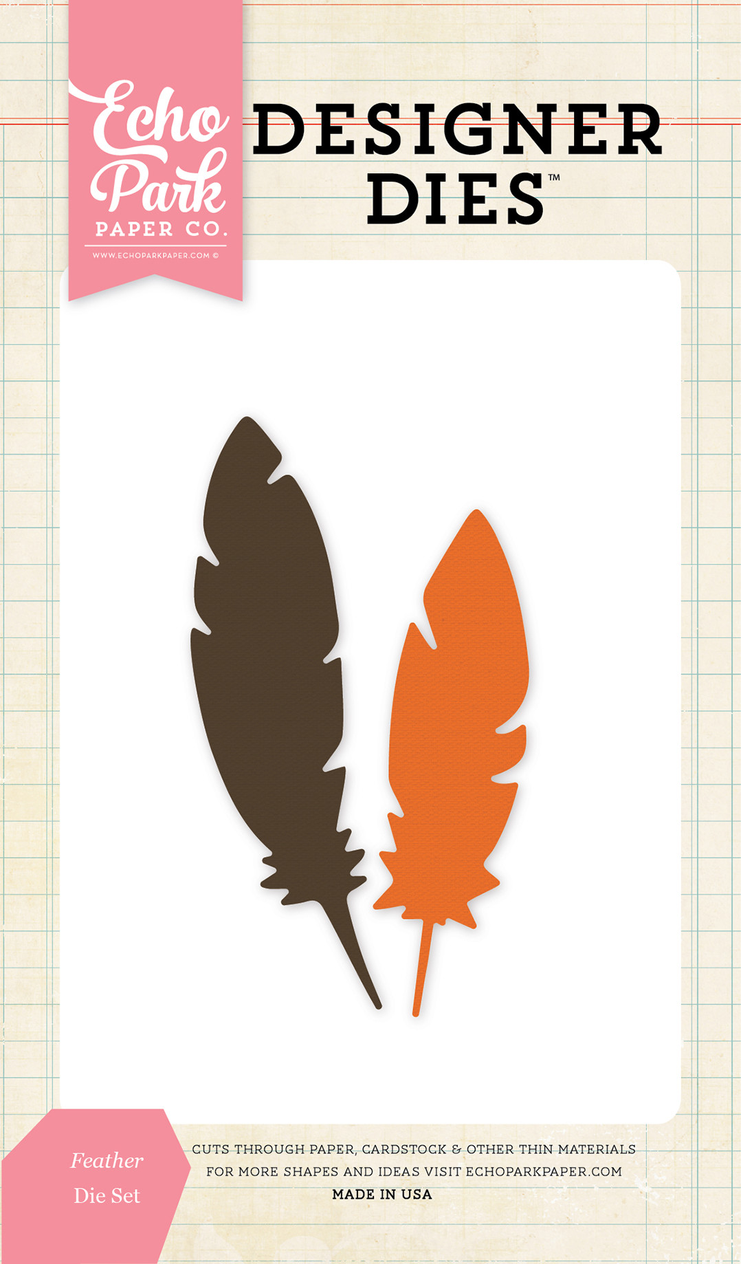 Feather 2Medium Die Set - Echo Park Paper Co