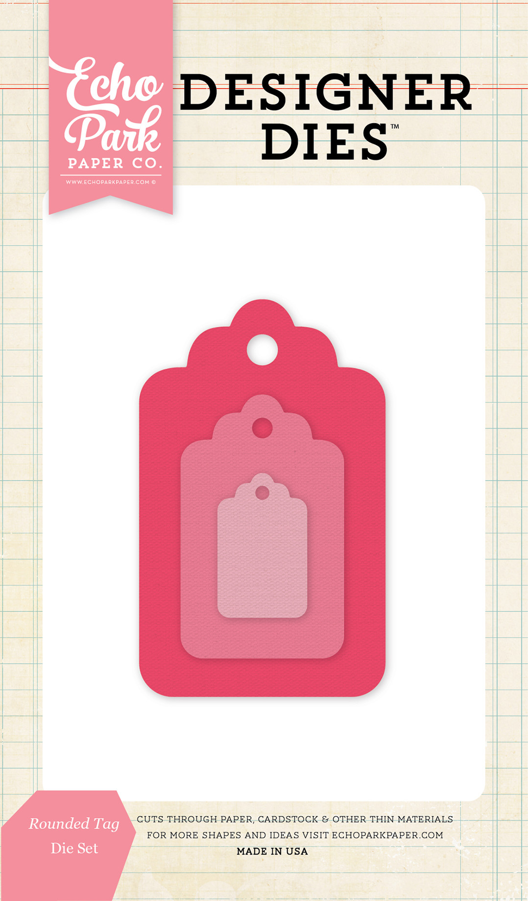 Rounded Tag Medium Die Set - Echo Park Paper Co