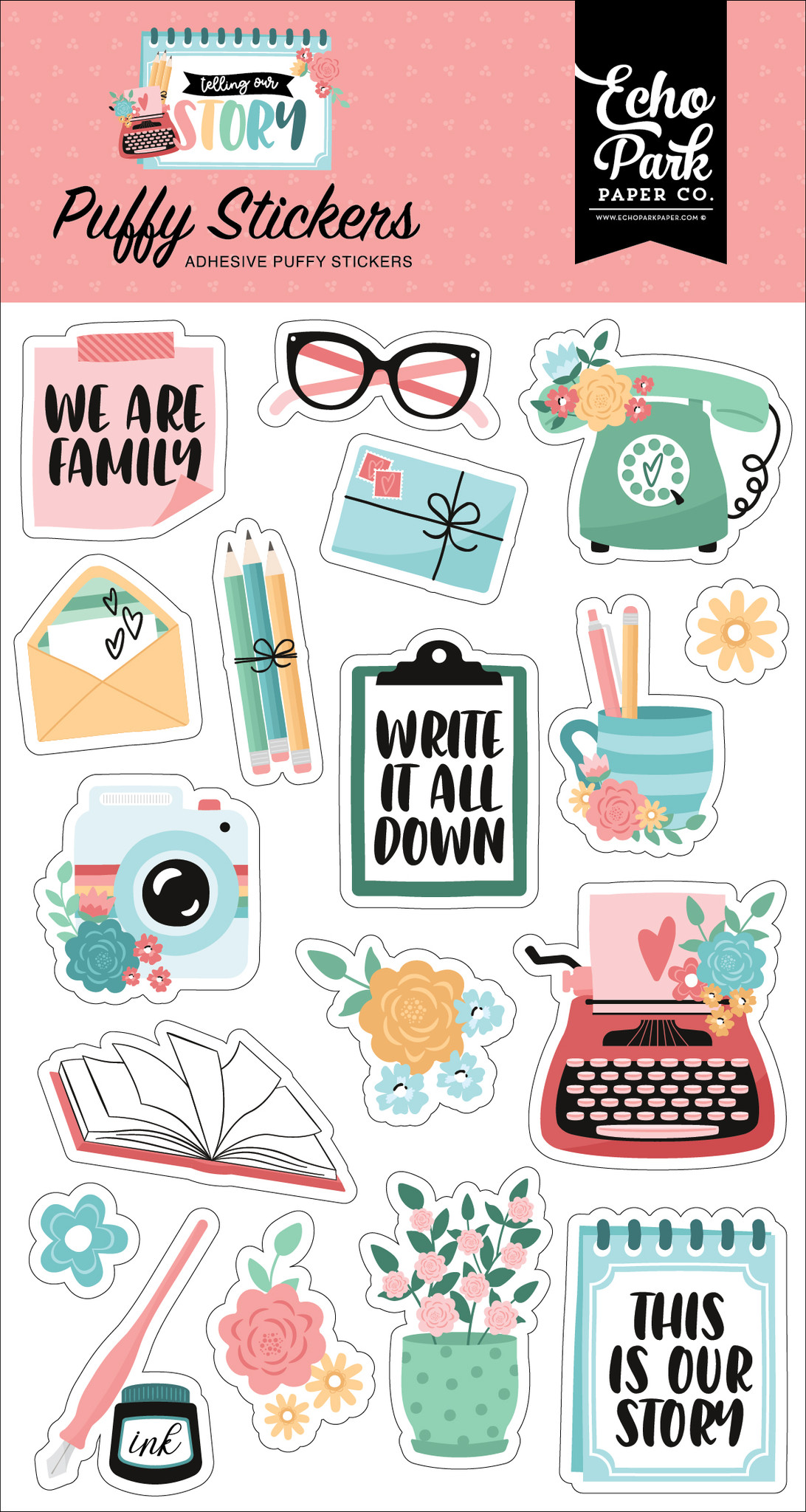 Telling Our Story Puffy Stickers - Echo Park Paper Co