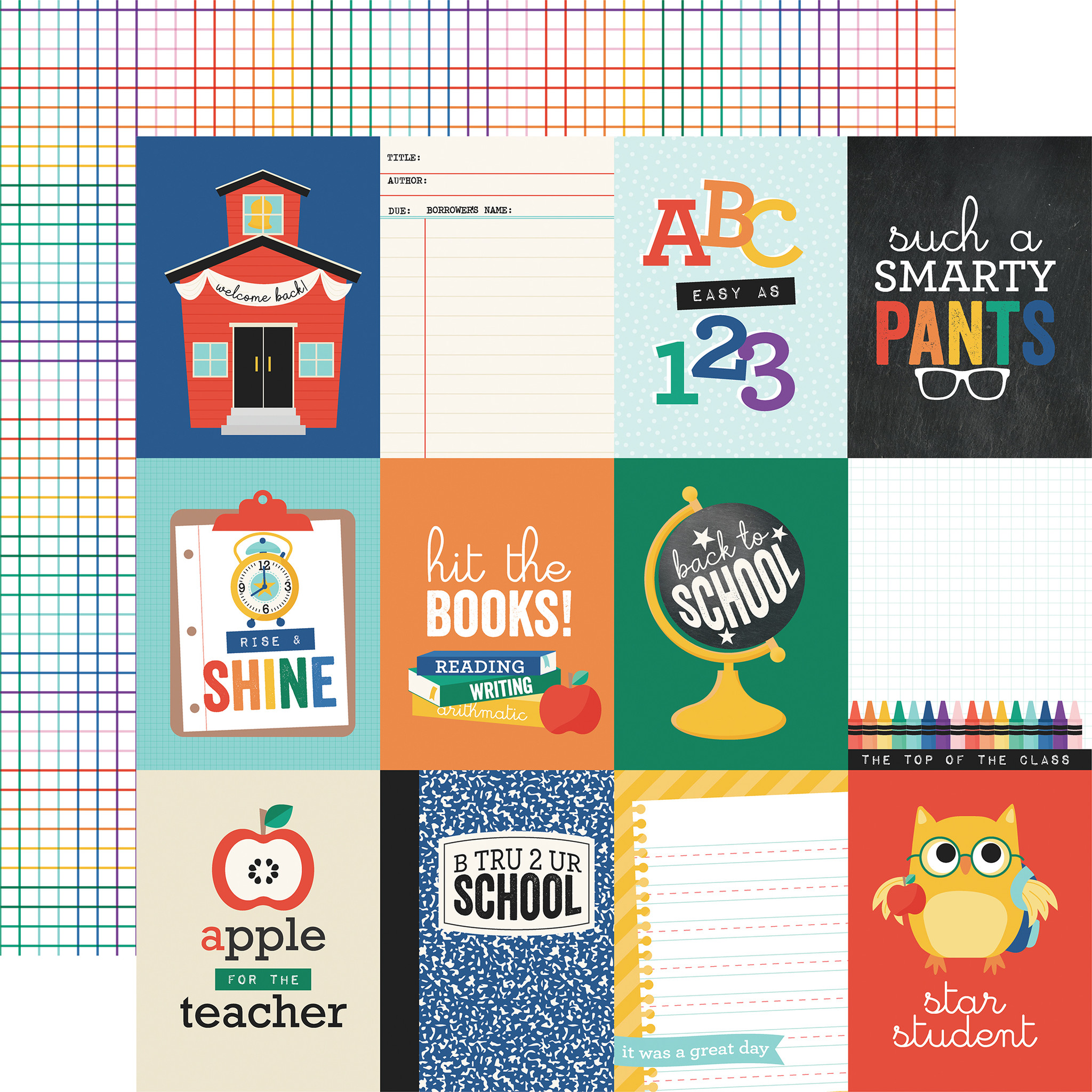 Off To School: 3x4 Journaling Cards - Echo Park Paper Co